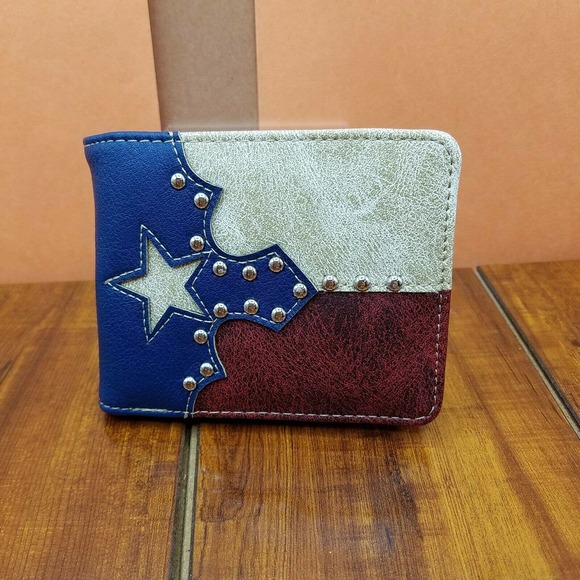 Unbranded | Bags | Wallet Texas Flag Red White Blue Western W20 Bifold ...